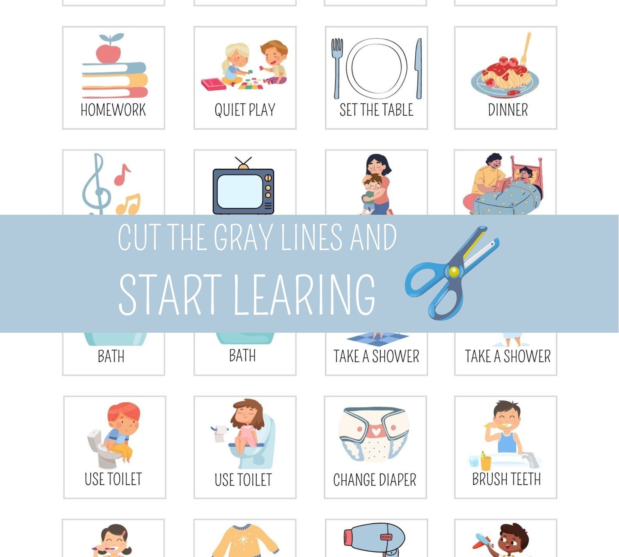 KIDS ROUTINE, Toddler Daily Routine Chart, Morning and Evening ...