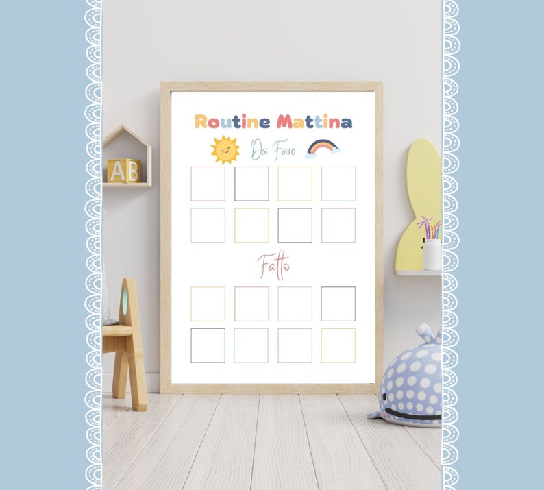 Italian Daily Routine Chart for Kids, Visual Schedule (PDF Pattern) - Etsy