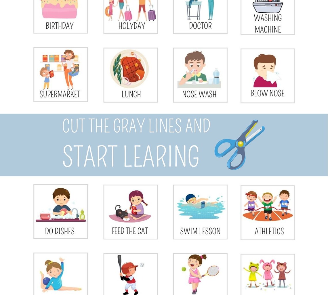 TODDLER ROUTINE, Kids Routine Chart, Visual Schedule, Morning Afternoon ...