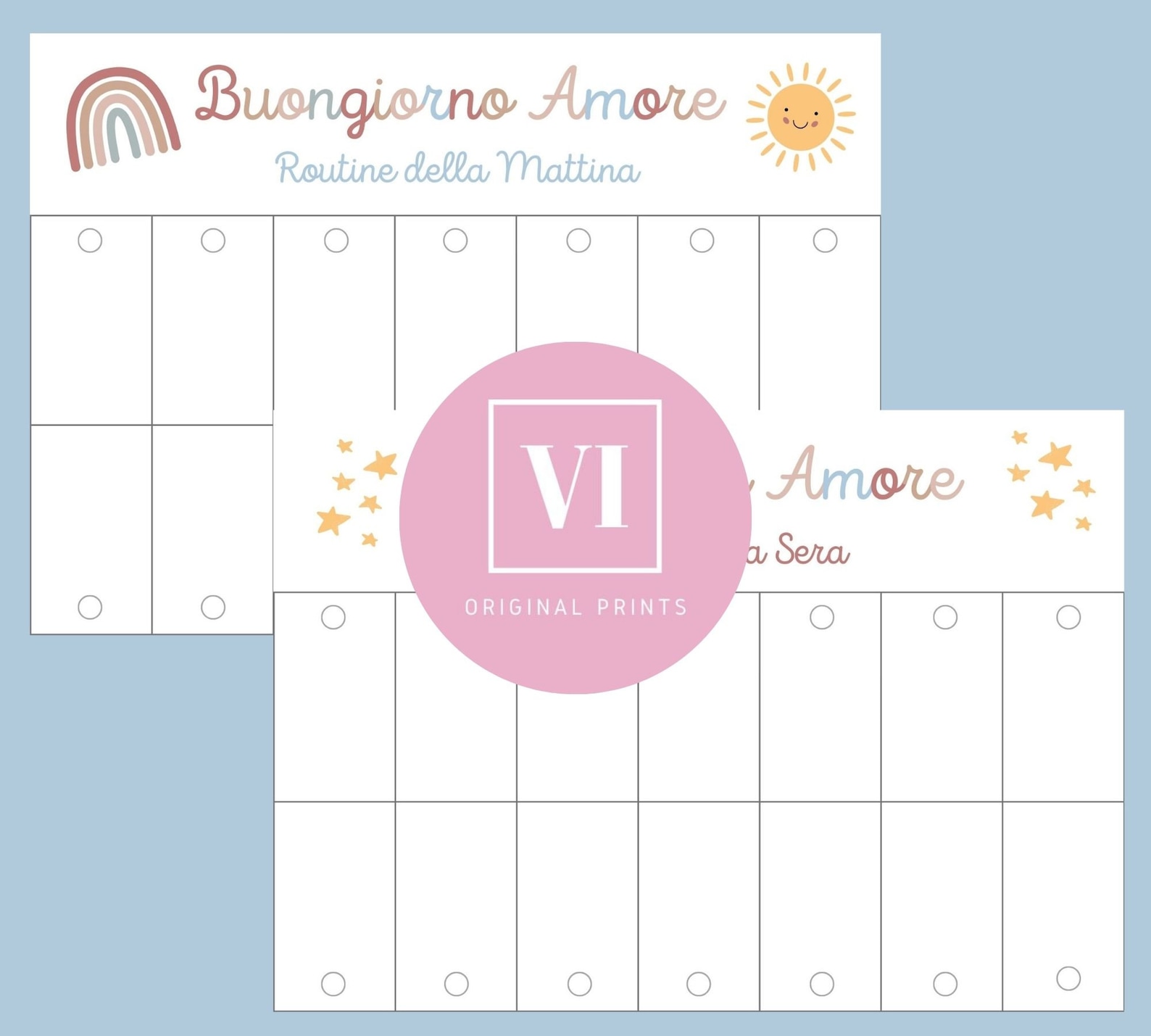 Italian Daily Routine Chart, Kids Visual Schedule (PDF) - Etsy