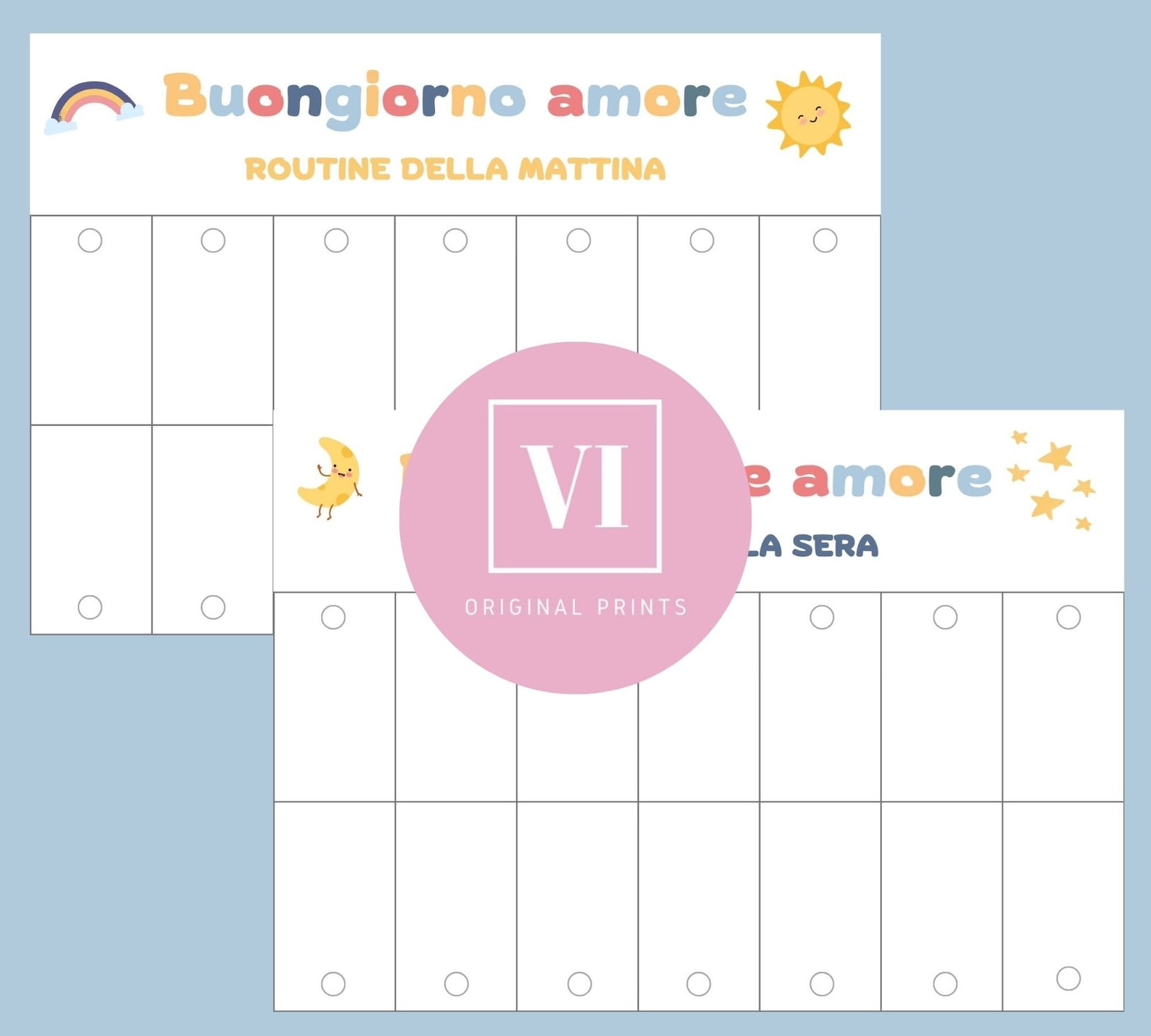 Italian Daily Routine Chart, Kids Visual Schedule (printable PDF) - Etsy