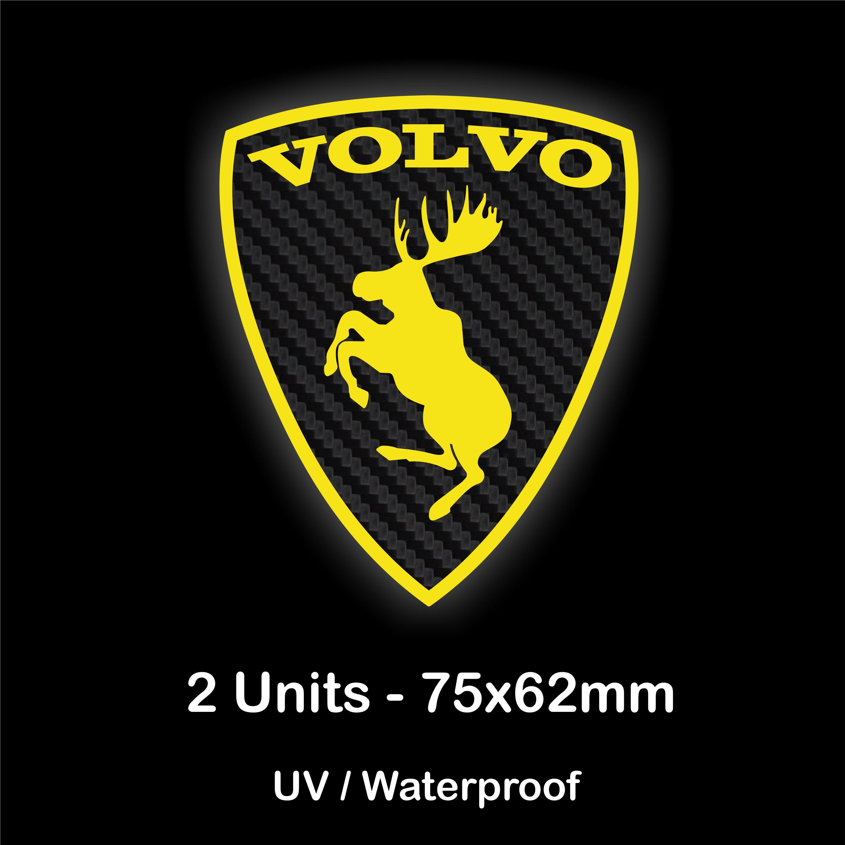 2x Stickers VOLVO PRANCING MOOSE Carbon Body Panel Window | Etsy