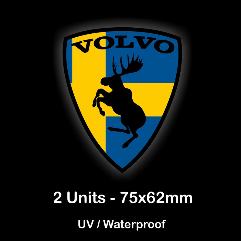 2x Stickers VOLVO PRANCING MOOSE Elk logo Car Body Panel | Etsy