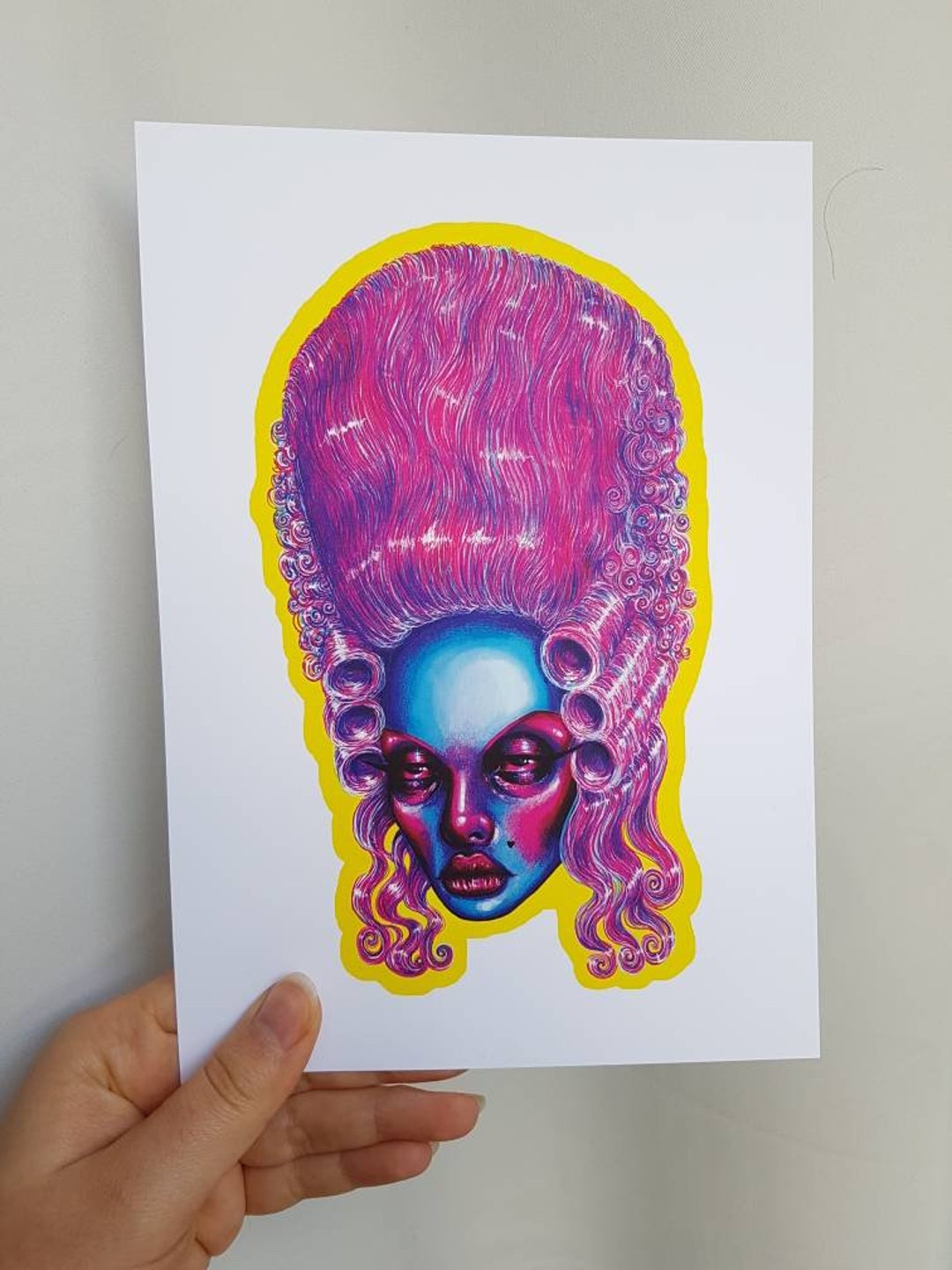 Baroque Pop Surreal Art Print - A5 -'baroque and Bored'- Quality Paper ...