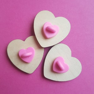 Rainbow Heart Face Wooden Pin Badge - Colourful Surrealism - Heart ...