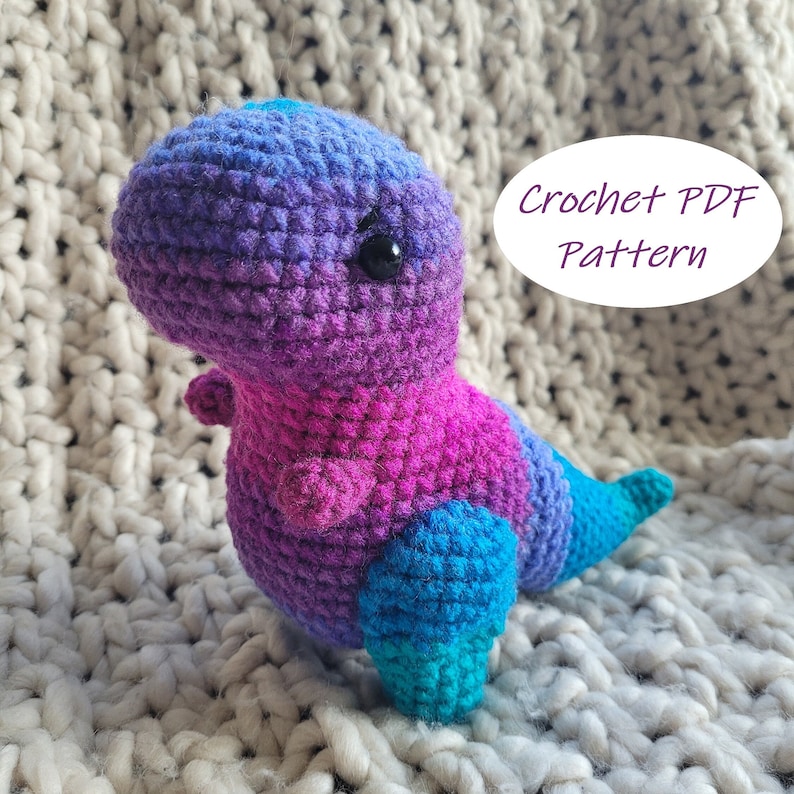 Little Angry T-rex Crochet Pattern - Etsy