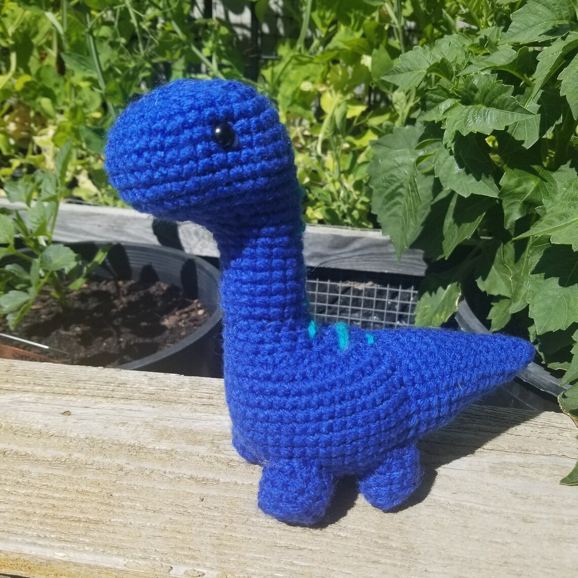 Little Blue Brontosaurus Crochet Pattern - Etsy