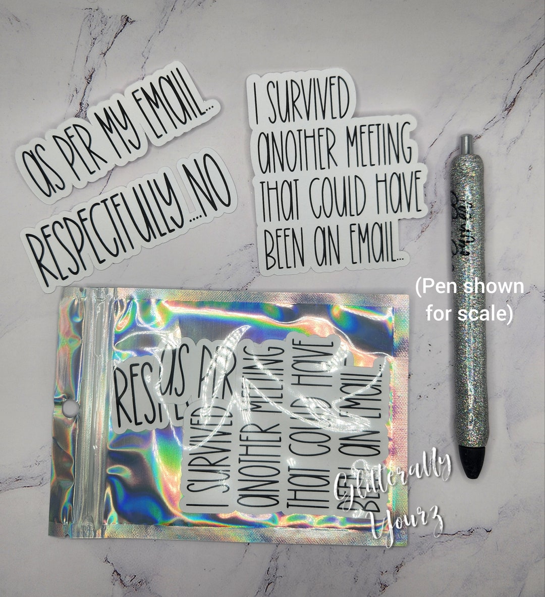 Office Humor Stickers for Laptop or More! I Survived a Meeting, as per ...