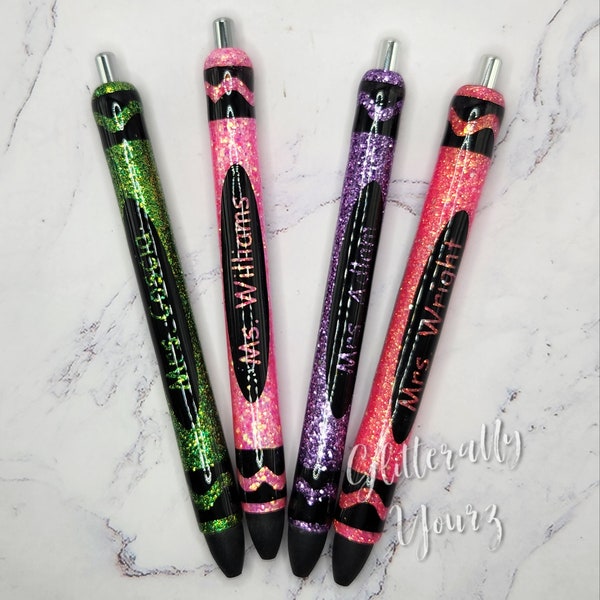 Teacher Personalized Pens Crayon - Etsy