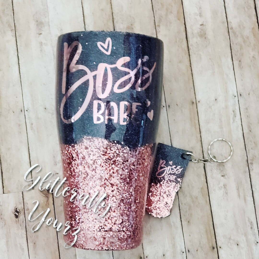 BOSS BABE Glitter Tumbler, Boss Babe Cup, Boss Babe Gift, Boss Lady ...