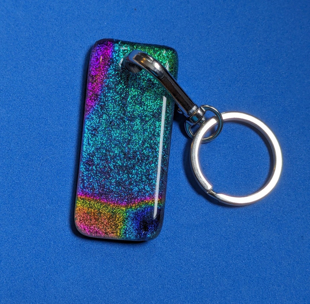 Key Chain: Colorful Glittery Rectangular Key Chain---item KC245 - Etsy
