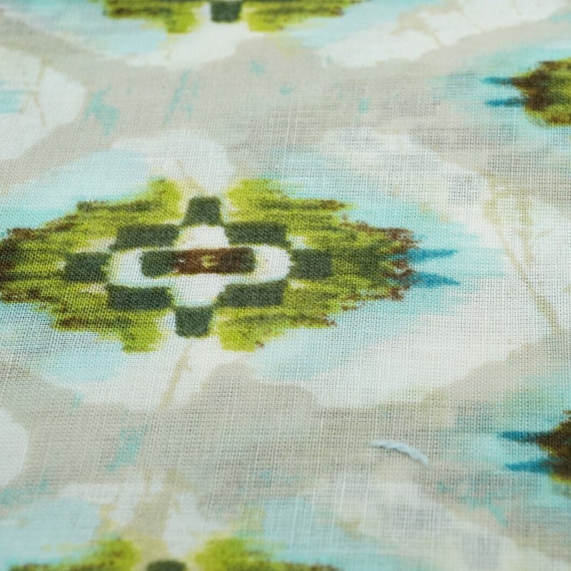 Green Ikat Fabric - Etsy
