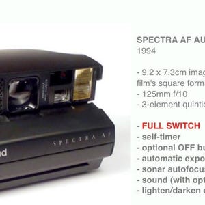 1990s Polaroid Spectra AF Folding Instant Camera, Previously Owned - Etsy