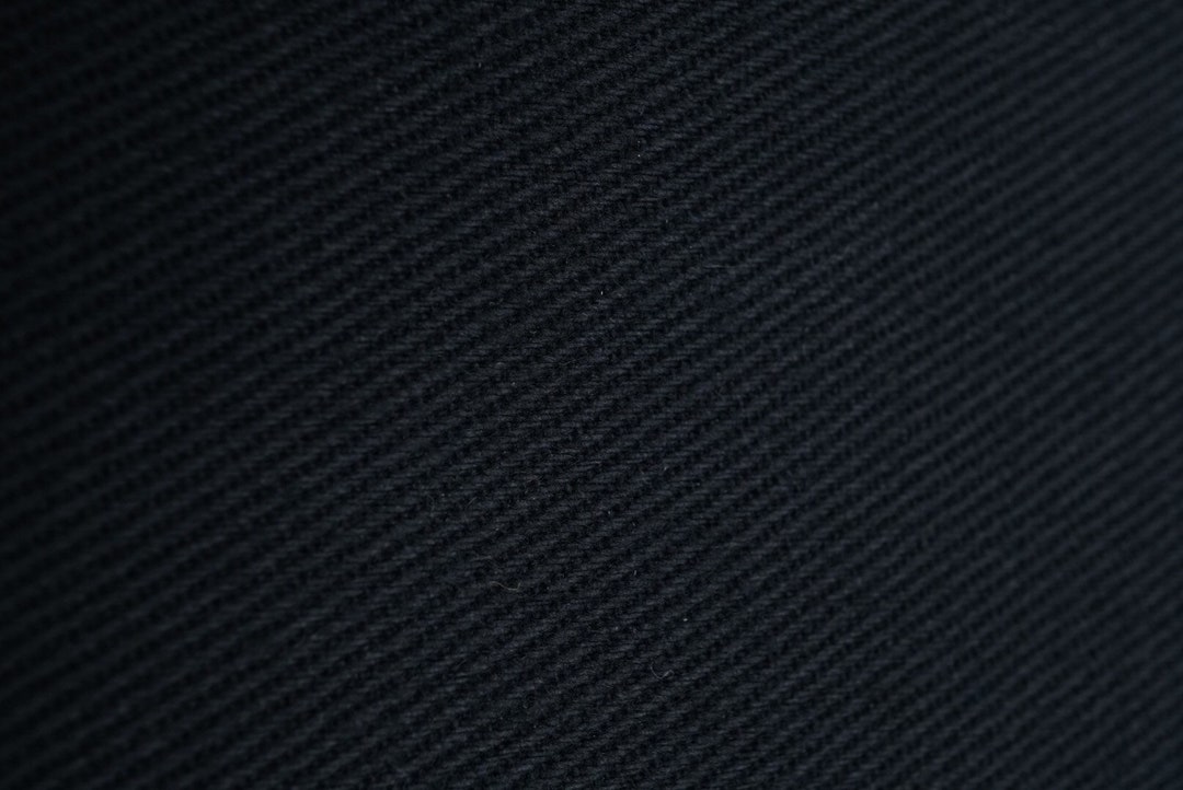 Cotton Twill Fabric; Black Color; Heavy Weight; 18" X 10.5" Piece ...