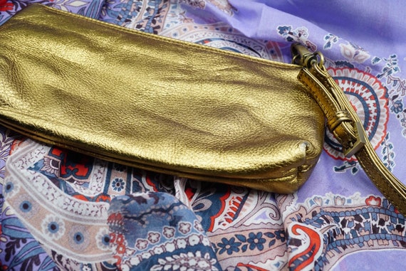 1990s Gold “Bejeweled” Clutch Purse by Donald J. Plin… - Gem