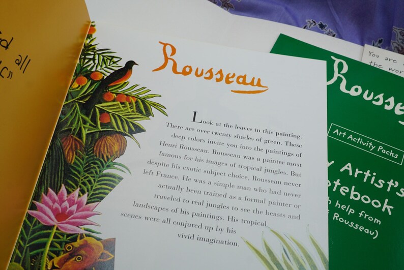1990s Vintage Rousseau Art Activity Pack, by Mila Boutan, Chronicle ...