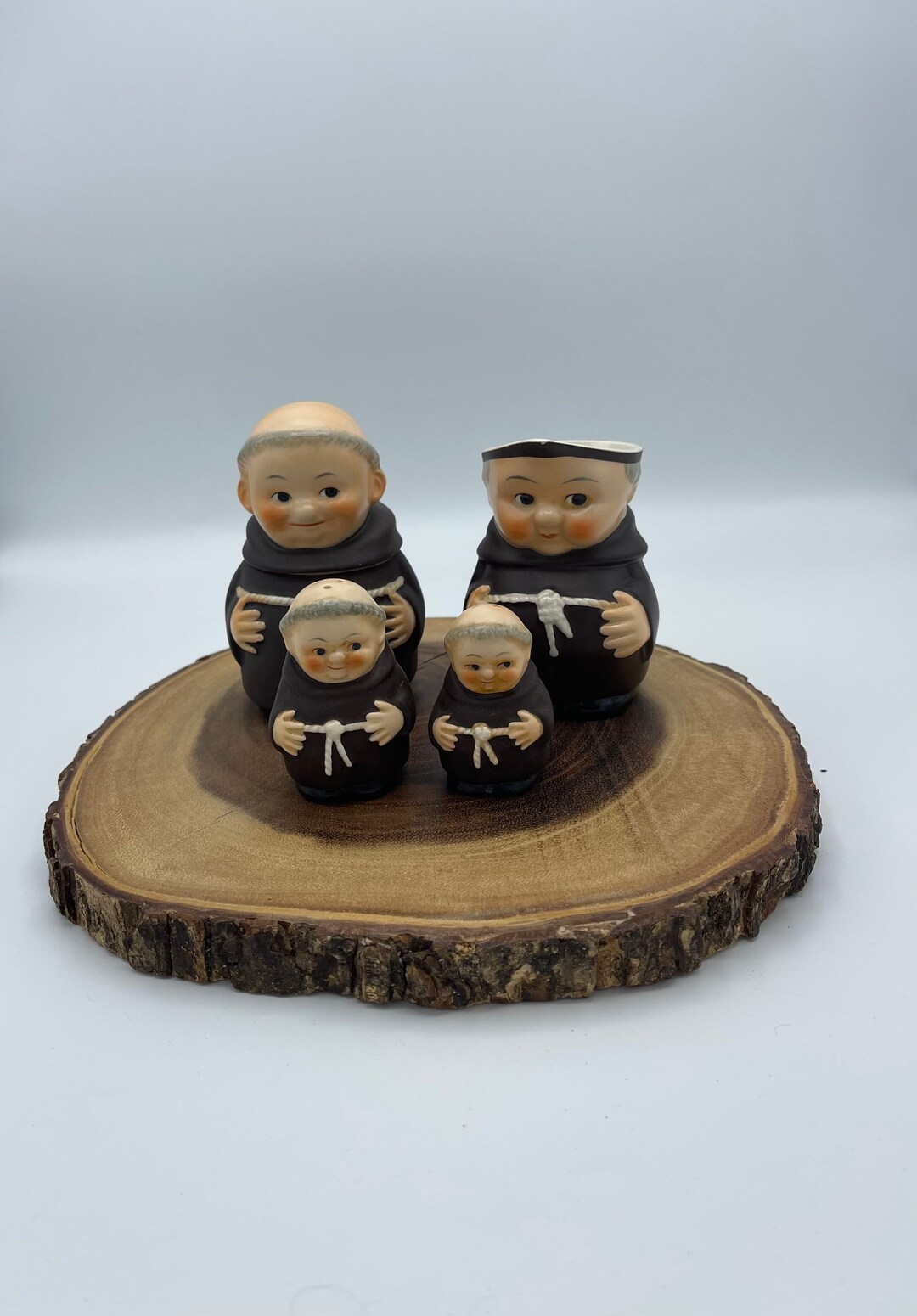 Vintage Goebel Friar Tuck Monk Collection ~ Cream Pitcher ~ Sugar Bowl ...