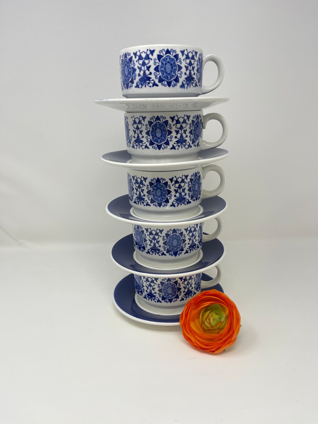 Luck of the Irish Arklow Pottery Larne Pattern Stacking Mugs - Etsy