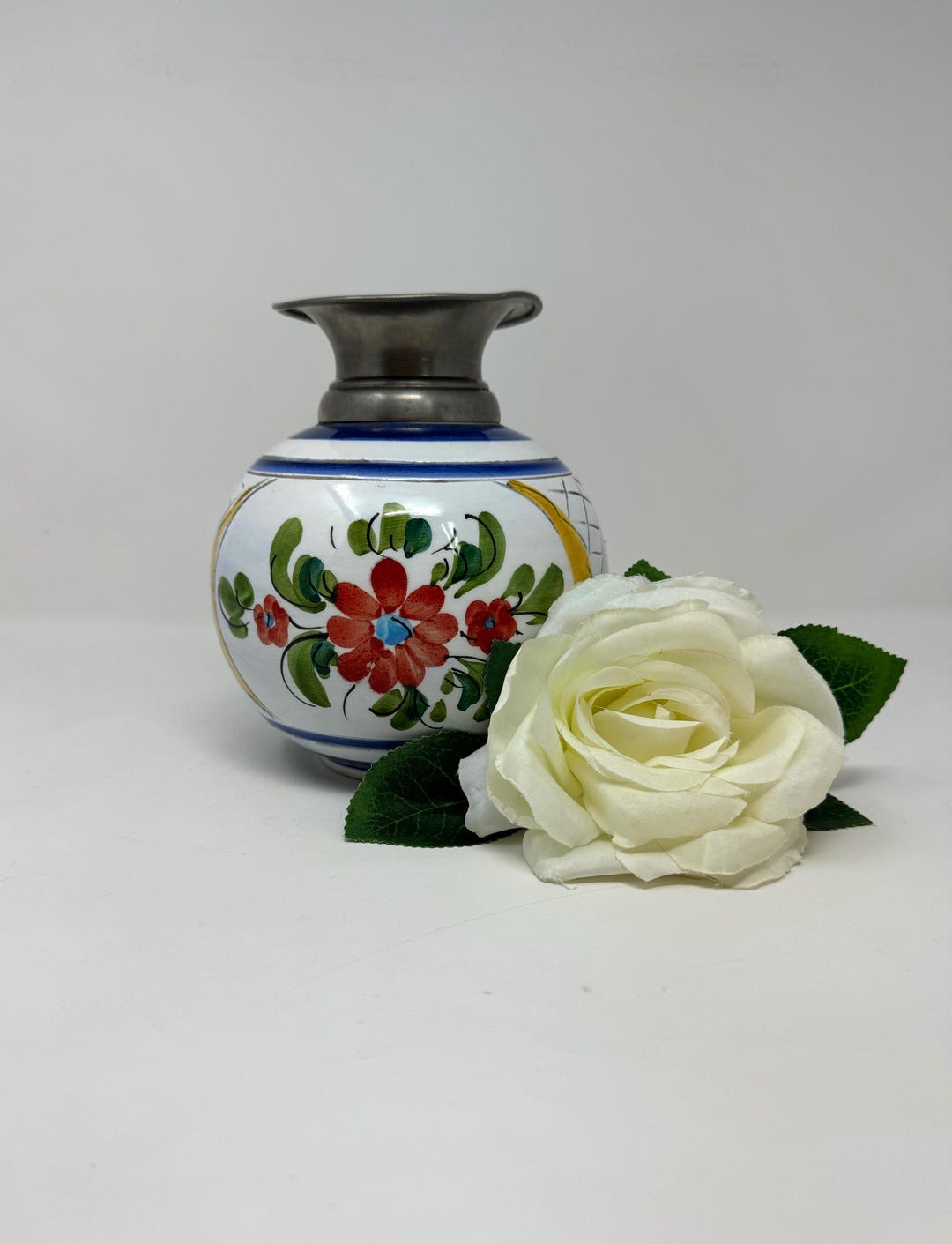 Vintage WMF Keramik Handgemalt Floral Vase Hand Painted Vase 1940's ...