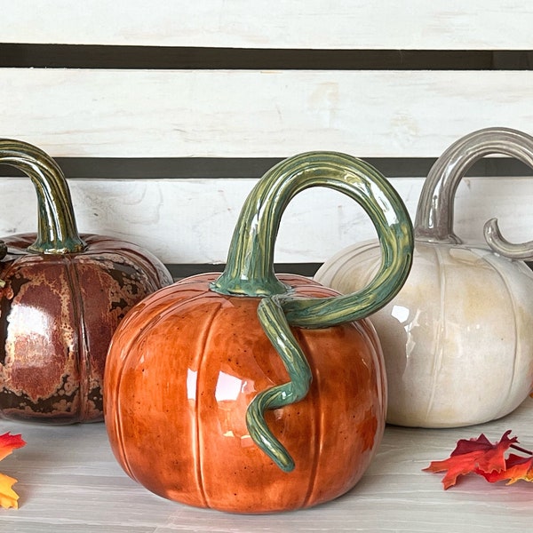 Ceramic Pumpkin - Etsy