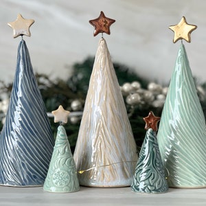 Ceramic Trees Handmade With Stars - Etsy