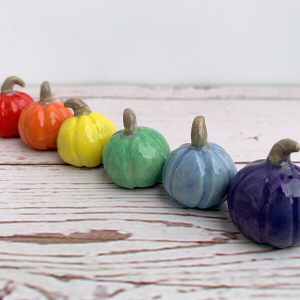 Mini Ceramic Pumpkins - Etsy