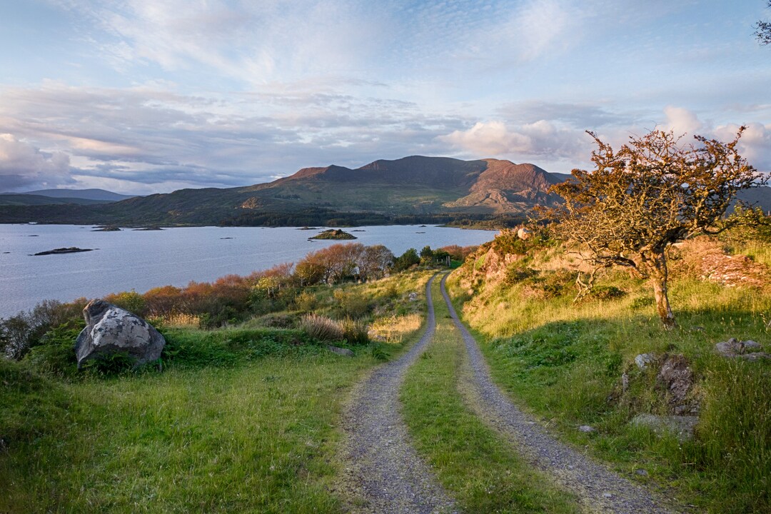 Original Photo Ireland Pretty Kerry Sunset, Lake, Landscape, Mountains ...