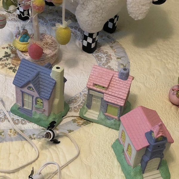 Easter Village Houses - Etsy