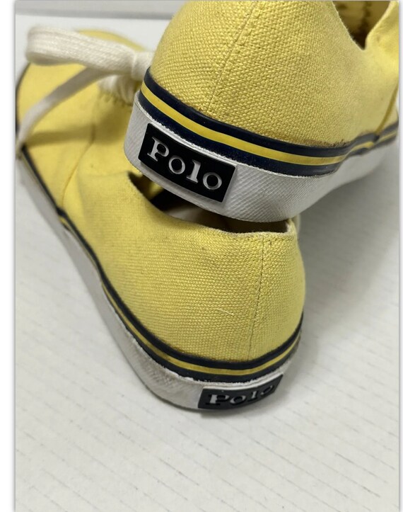 Polo Ralp Lauren Men Vintage Tennis Shoes Yellow Canv… - Gem