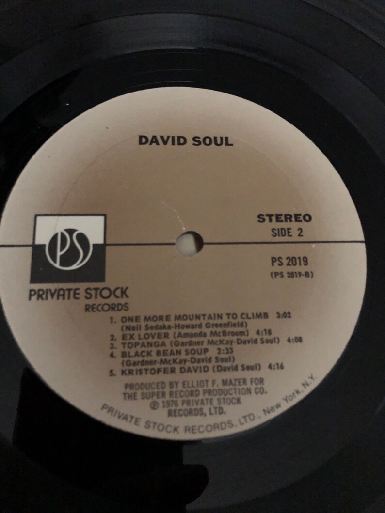 David Soul LP 11 Songs 1976 Private Stock Records - Etsy
