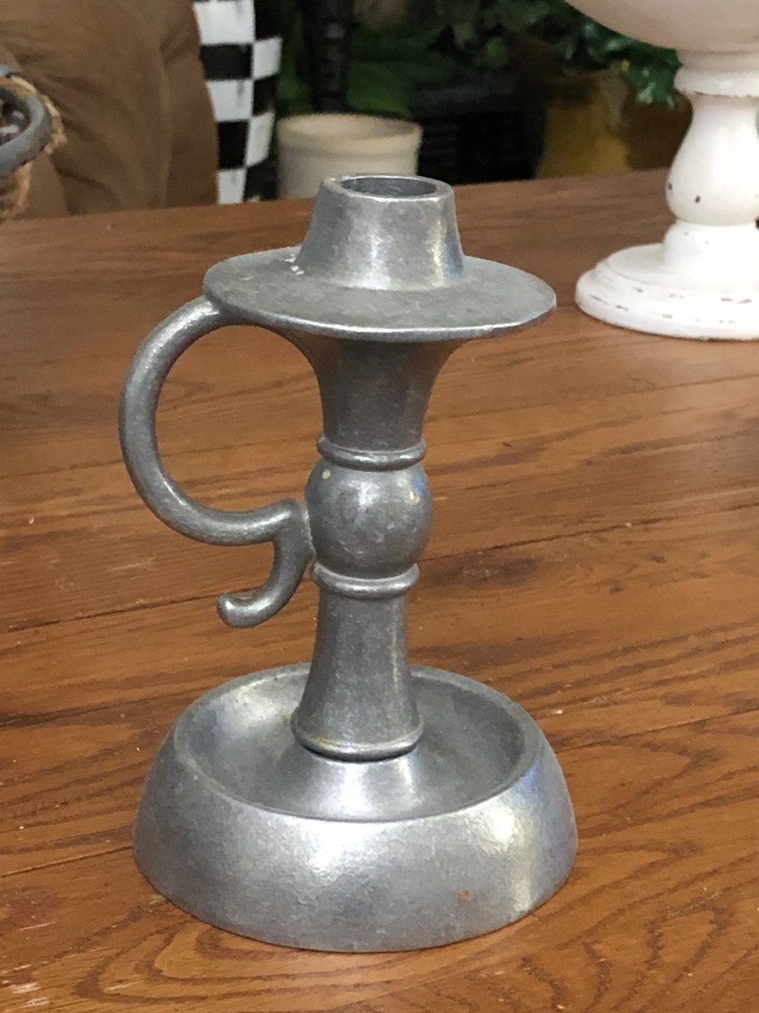 Sexton Old English Pewter Candleholder Height 7 - Etsy