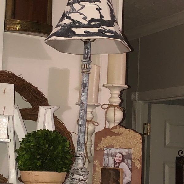 Distressed Farmhouse Lamp - Etsy