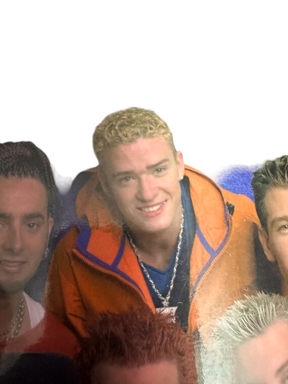 Vintage NSYNC Large Metal Pin Back Button - Gem