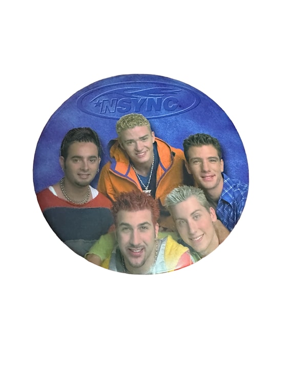 Vintage NSYNC Large Metal Pin Back Button - Gem