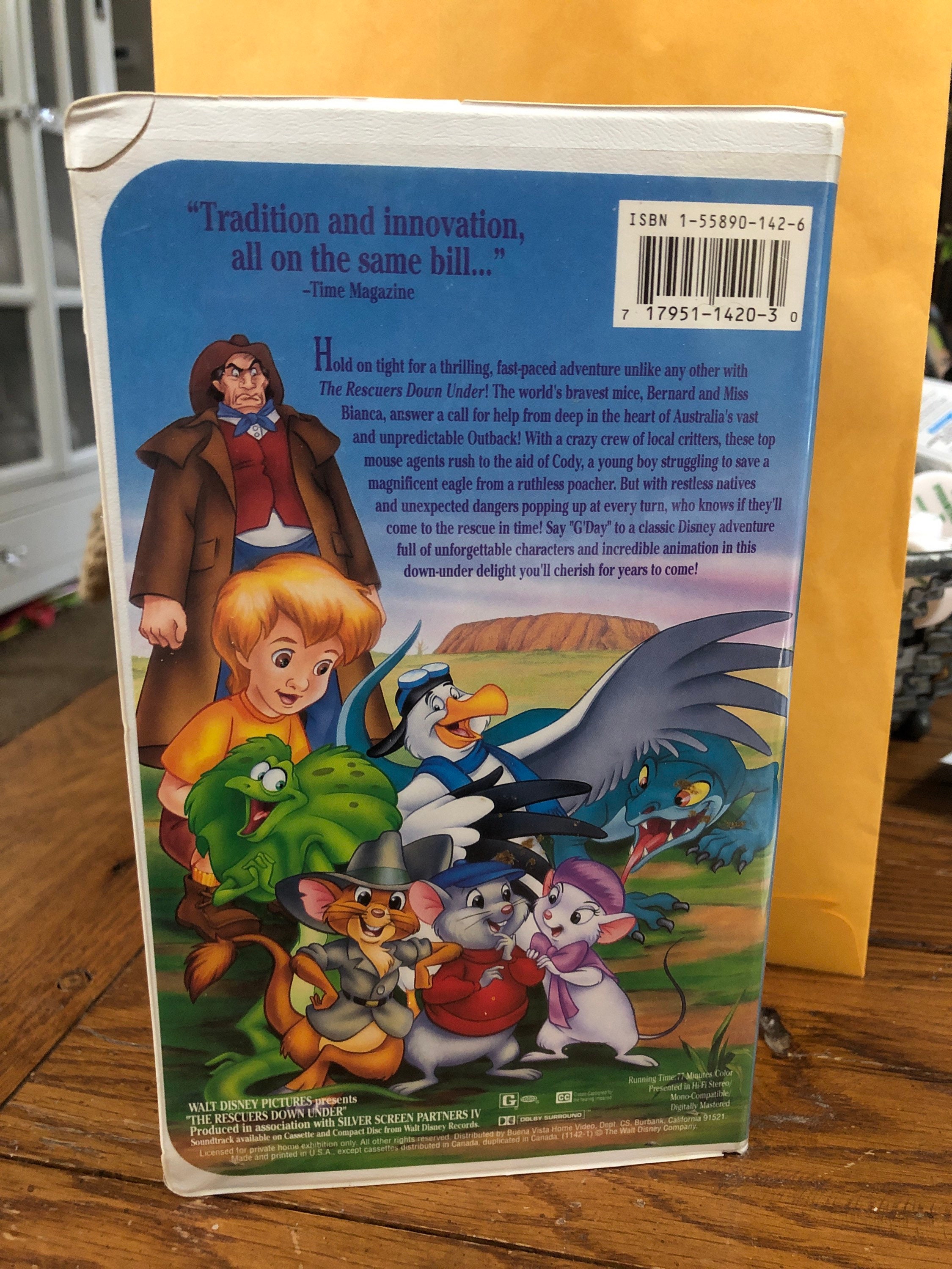 The Rescuers Down Under VHS 1990 Film Black Diamond Used Copy - Etsy