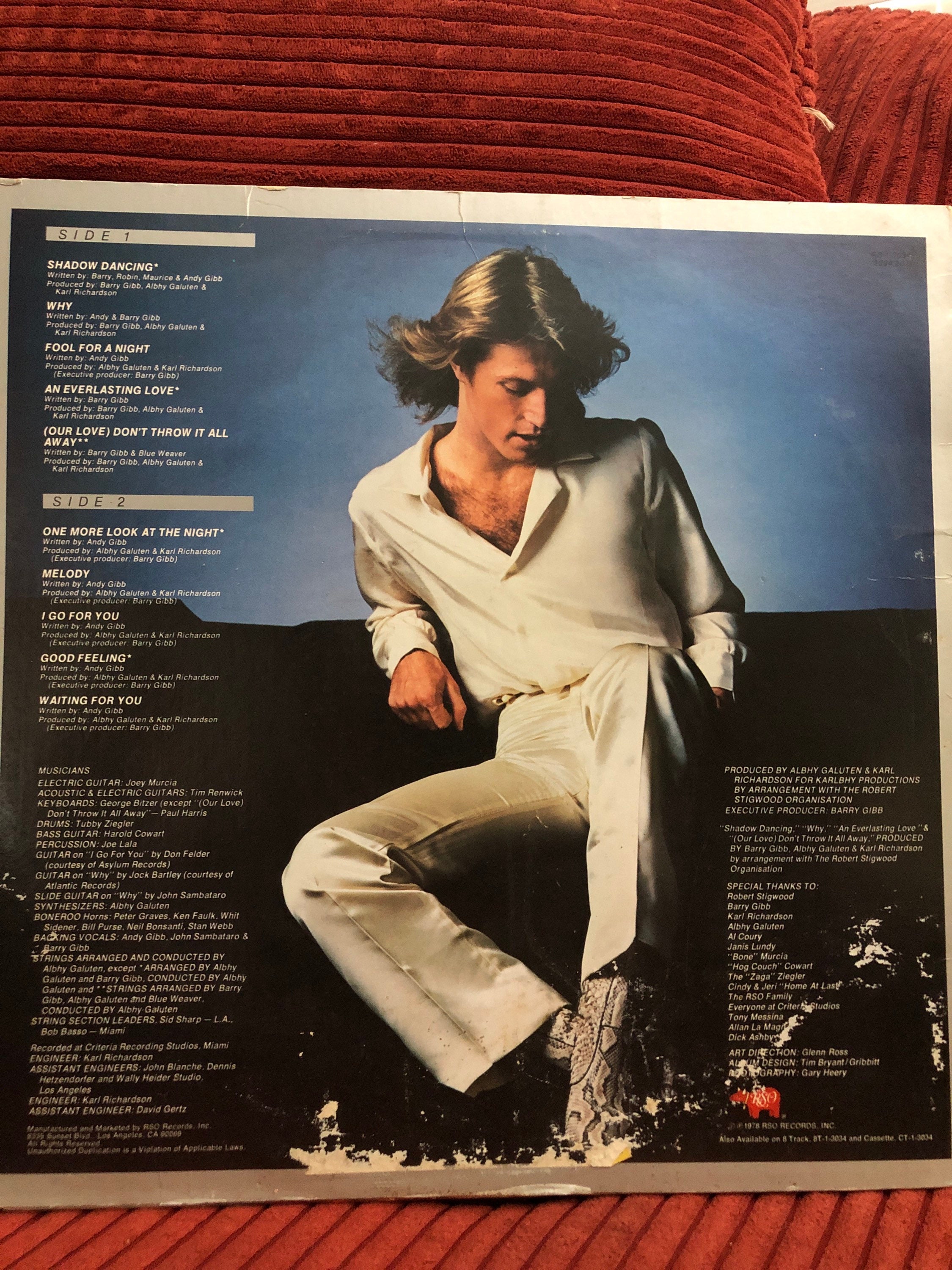 Andy Gibbs Shadow Dancing Vinyl 1978 - Etsy