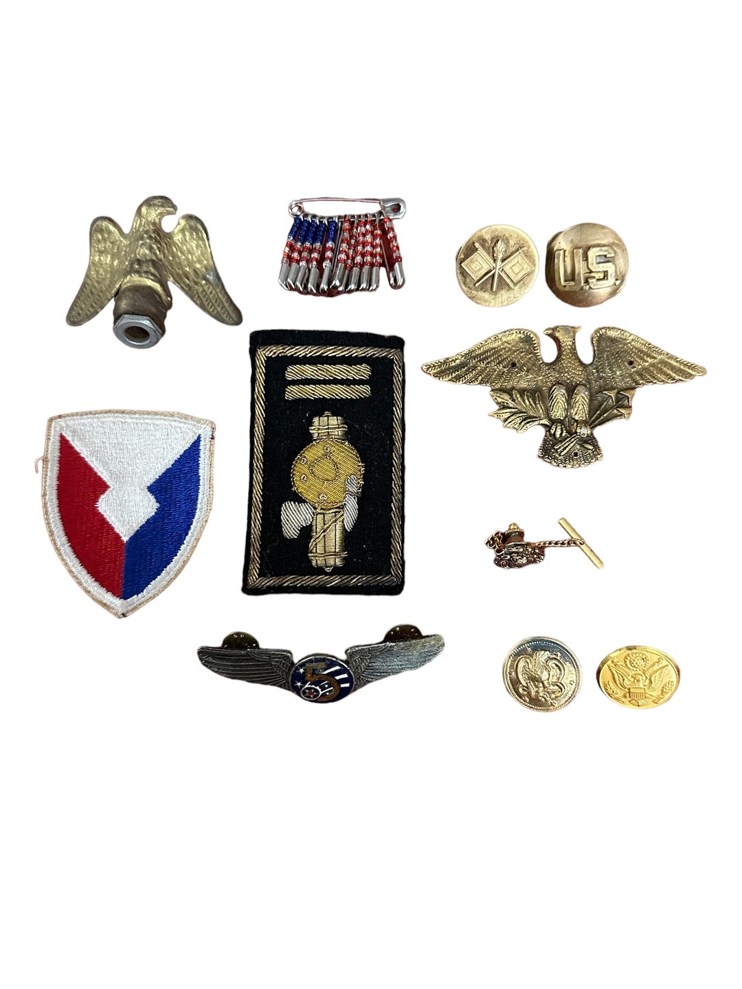 U.S. Military Medals, Lapel Pins Badges, Buttons, Wwll Army Air Force ...
