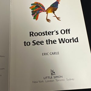 Rooster’s off to See the World Board Book 1972 Eric Carle - Etsy