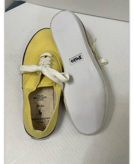 Polo Ralp Lauren Men Vintage Tennis Shoes Yellow Canv… - Gem