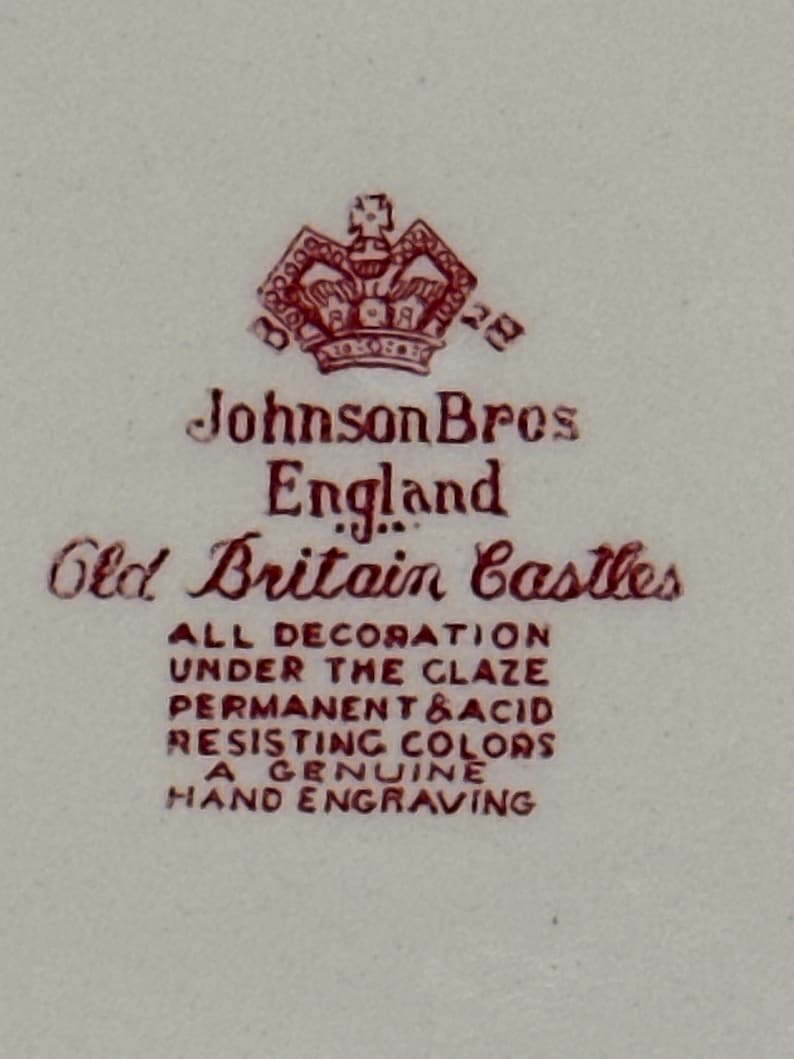 Johnson Bros. Old Britain Castles Chatsworth 1792 8 Made in England - Etsy
