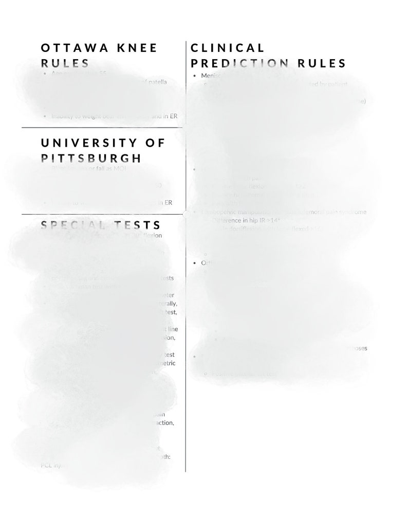 Knee Clinical Practice Guidelines Study Guide, Physical Therapy Study ...