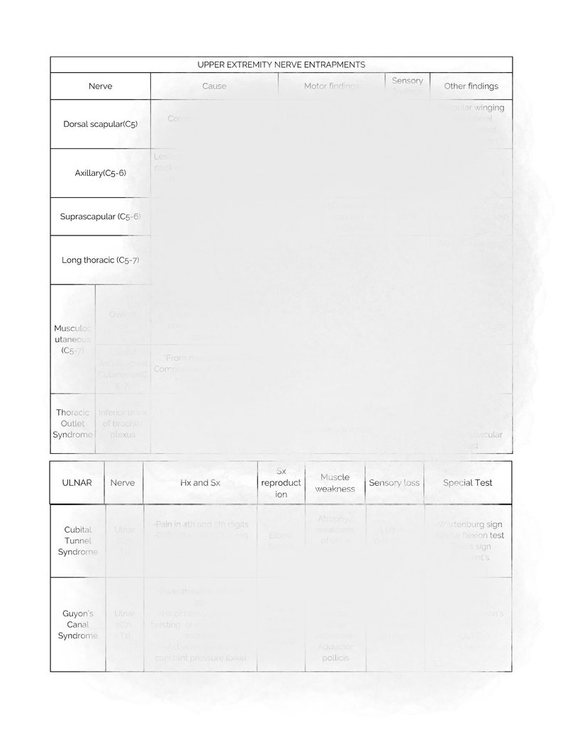 Radiculopathy Versus Peripheral Nerve Entrapment Study Guide, Physical Therapy Study Guide, NPTE ...