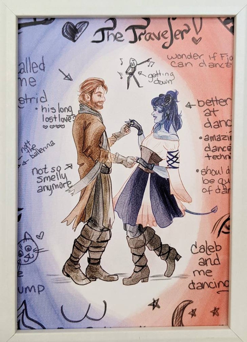 Critical Role Art Jester and Caleb Print-poster 11 X 14 5 | Etsy