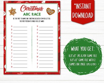 Christmas Game | Xmas ABC Race Game | Christmas Family Game | Christmas ...