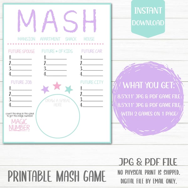 Mash Game - Etsy