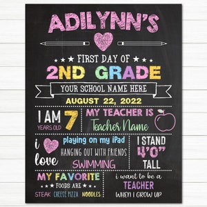 Back to School Poster | First Day Back to School Poster | Printable ...