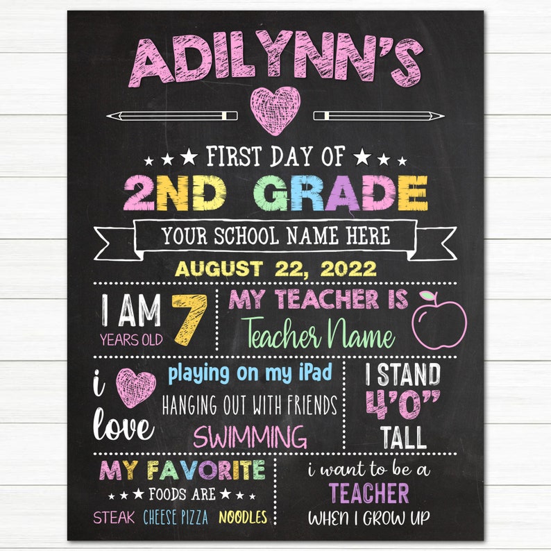 Back to School Poster | First Day Back to School Poster | Printable ...