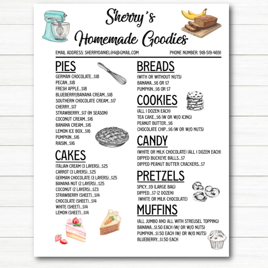 Homemade Goodies Flyer | Printable Flyer | Digital File - Etsy