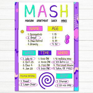 MASH Birthday Invitation | MASH Birthday Party | Digital File - Etsy