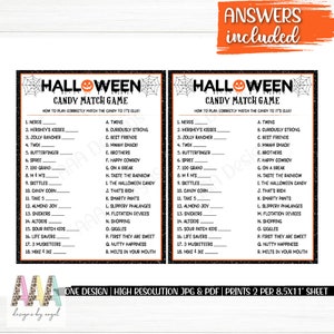 Halloween Candy Match Game | Halloween Matching Game | Halloween Candy ...